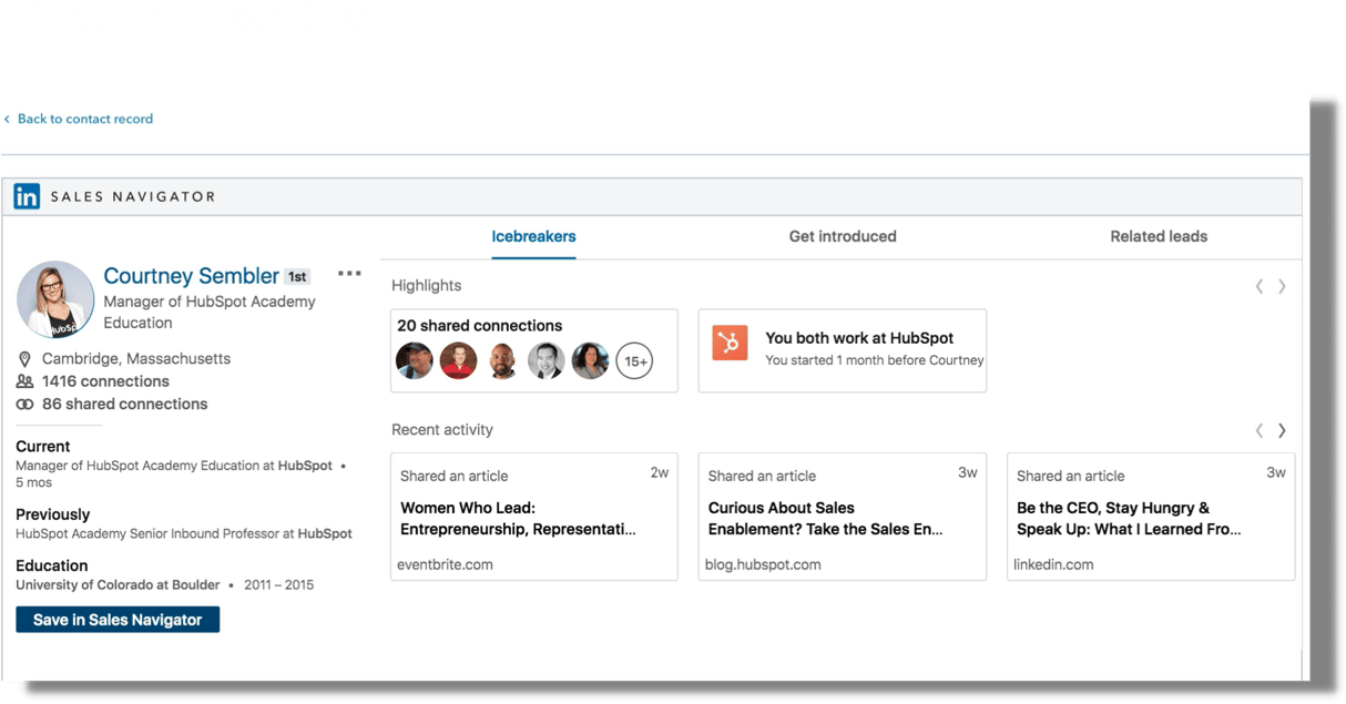 How to: HubSpot - LinkedIn Sales Navigator Integration